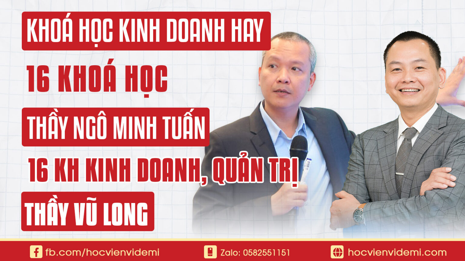 Trọn Bộ 12 Khóa Thầy Ngô Minh Tuấn và Combo 16 Khóa Thầy Vũ Long